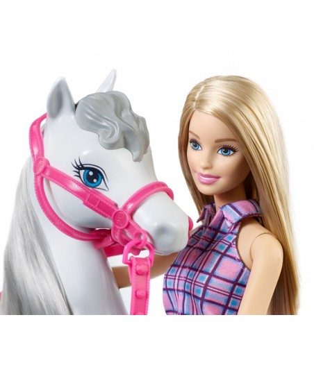 MATTEL Barbie bábika s koňom